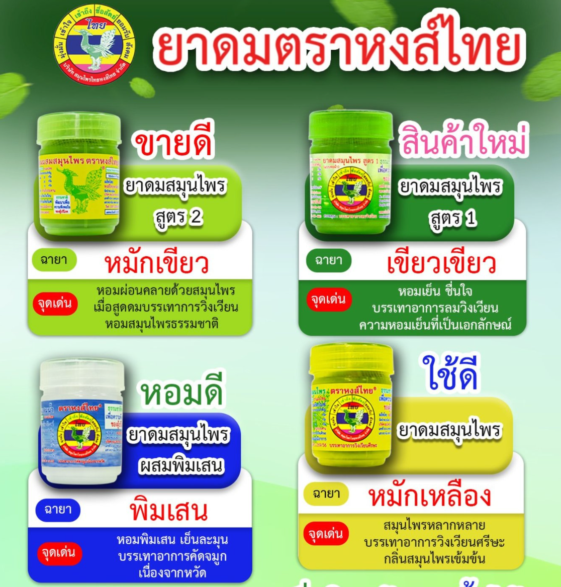 Hong Thai Brand Compound Herb Inhaler - Sold Separately – Face and Body